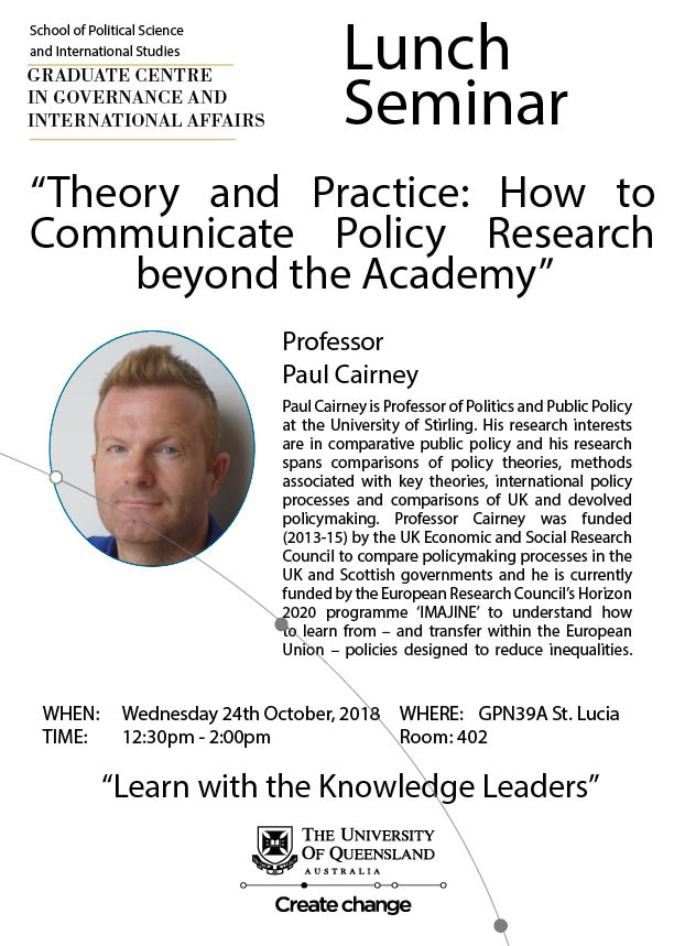 Seminars - School of Political Science & International Studies - University of Queensland